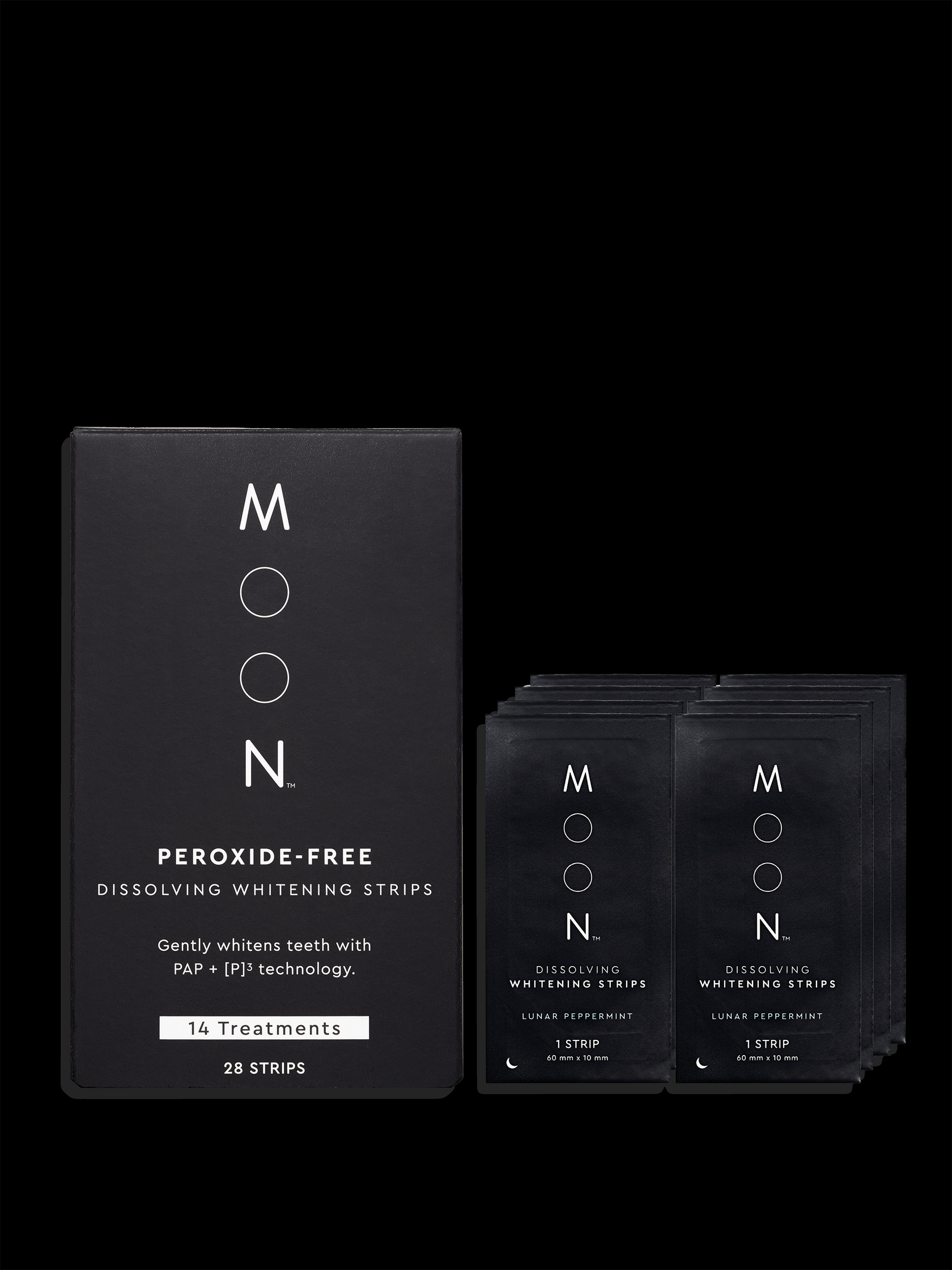 MOON Teeth Whitening Strips - Peroxide-Free Dissolving – Moon Oral Care