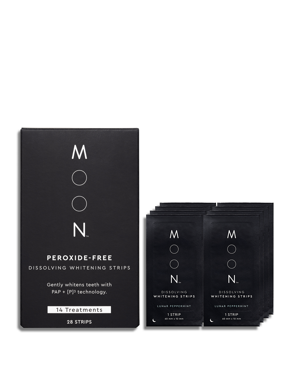 MOON Teeth Whitening Strips - Peroxide-Free Dissolving – Moon Oral Care