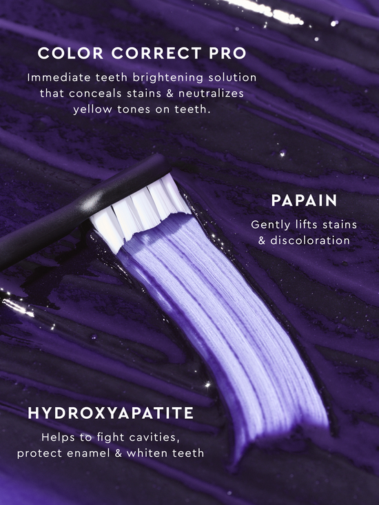 Purple Color Corrector Toothpaste for Teeth Whitening – Moon Oral Care