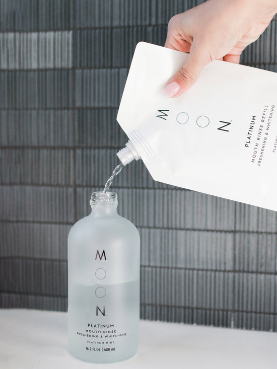 MOON Platinum Whitening Mouth Rinse - Teeth Whitening Mouth Wash for ...