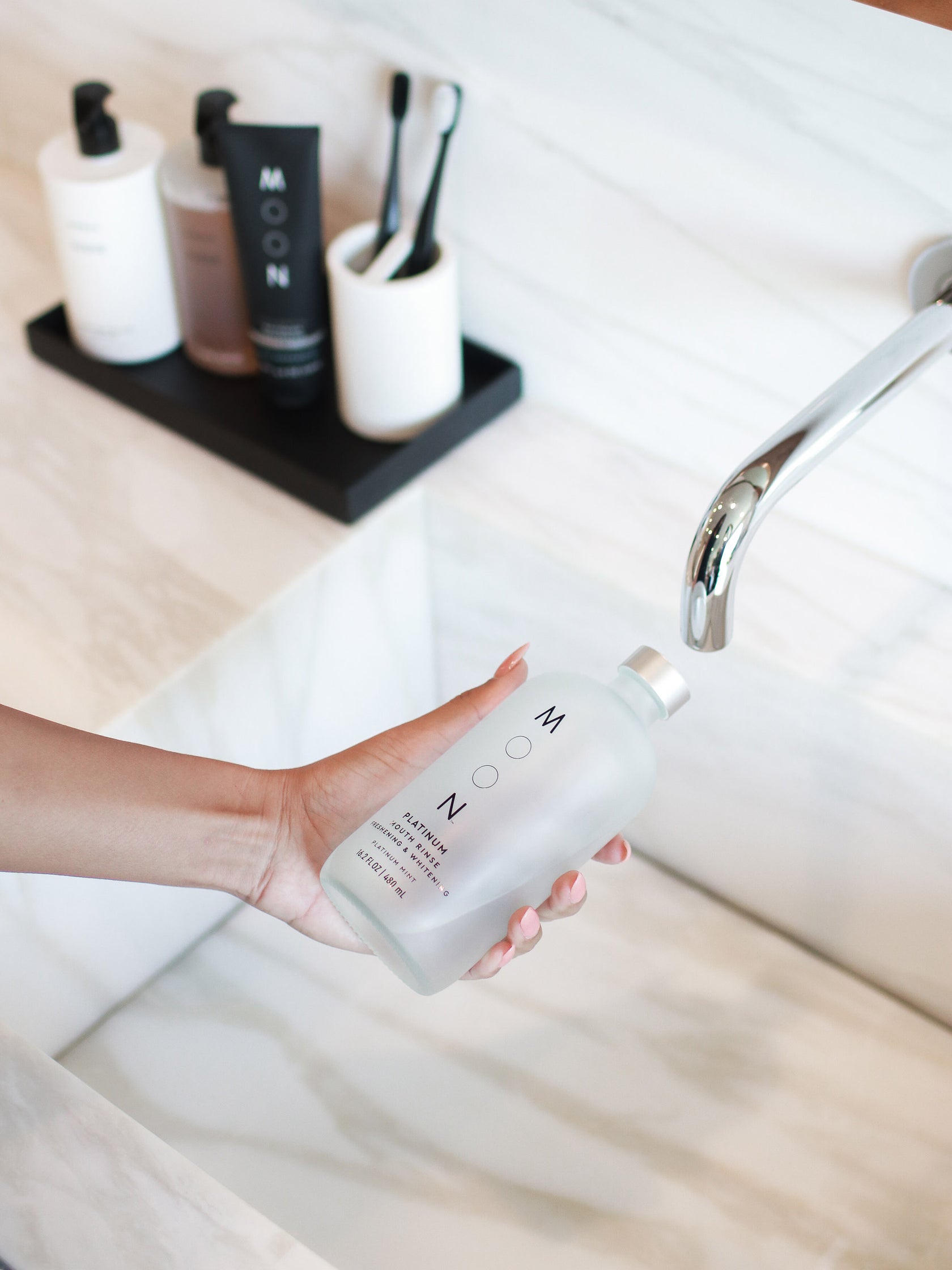 MOON Platinum Whitening Mouth Rinse - Teeth Whitening Mouth Wash for ...